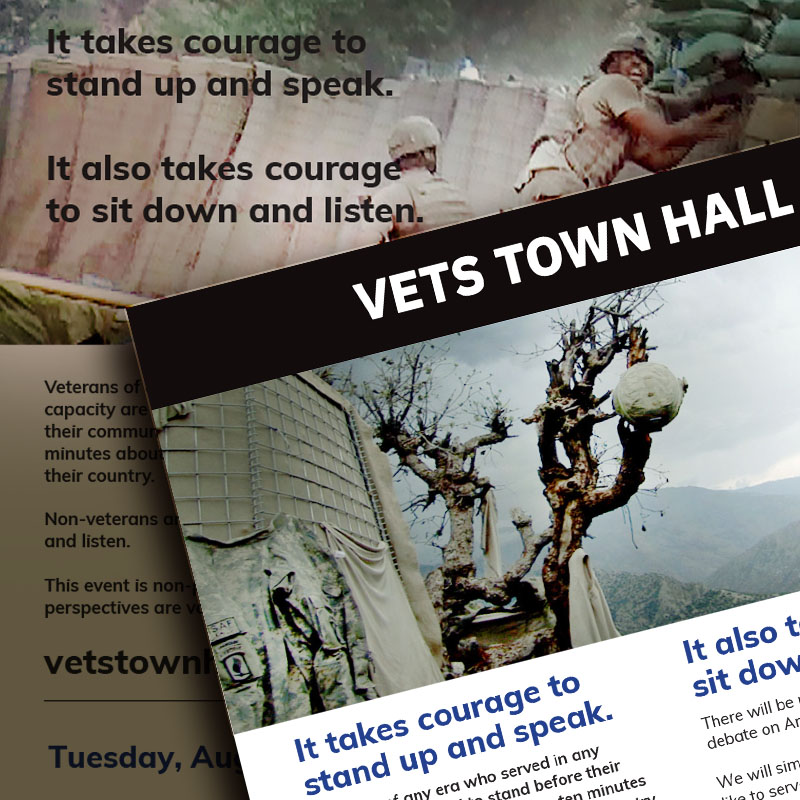 Print and Poster Templates - Vets Town Hall